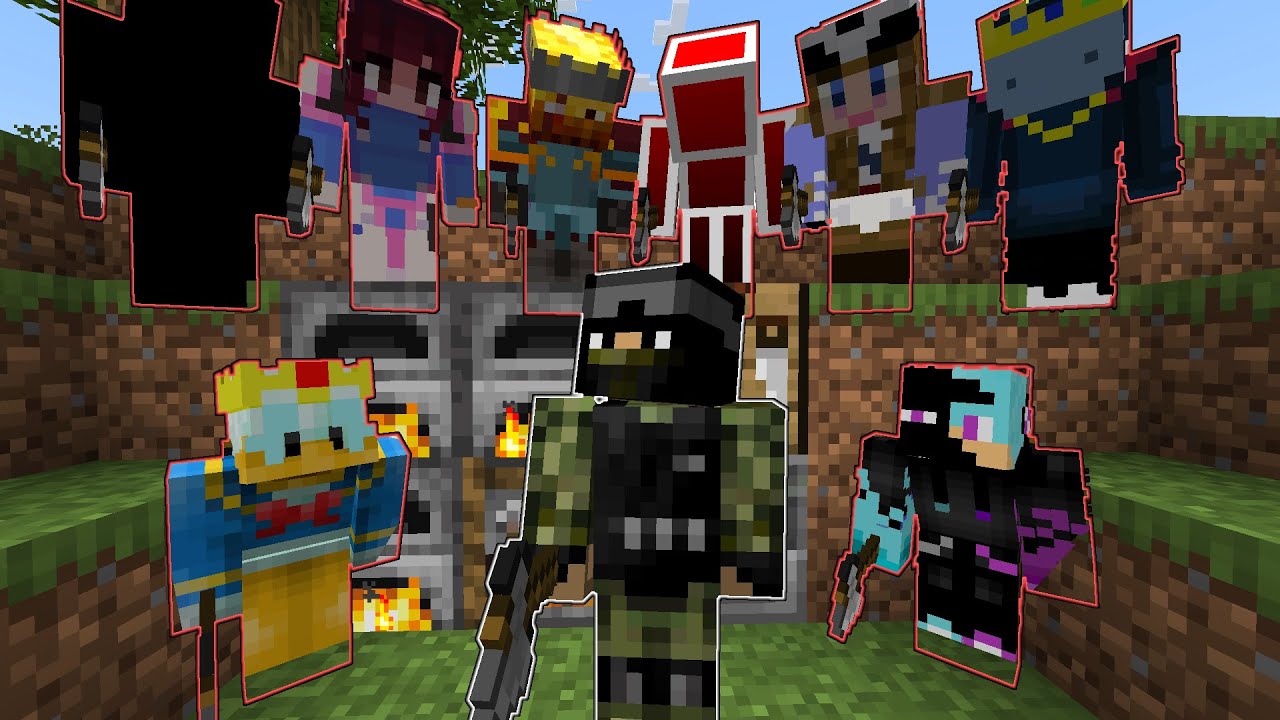 Minecraft Survivalist VS 8 Hitmen (UNSTAGED) - YouTube