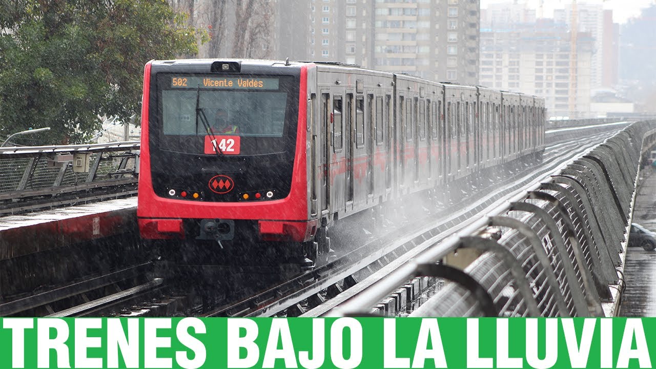 Metro De Santiago | Trenes de L5 vs La Lluvia (3ra Edición) - YouTube