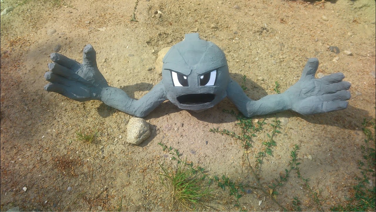 DIY Real Life Pokemon Kleinstein / Geodude #074 for Brock Cosplay - YouTube