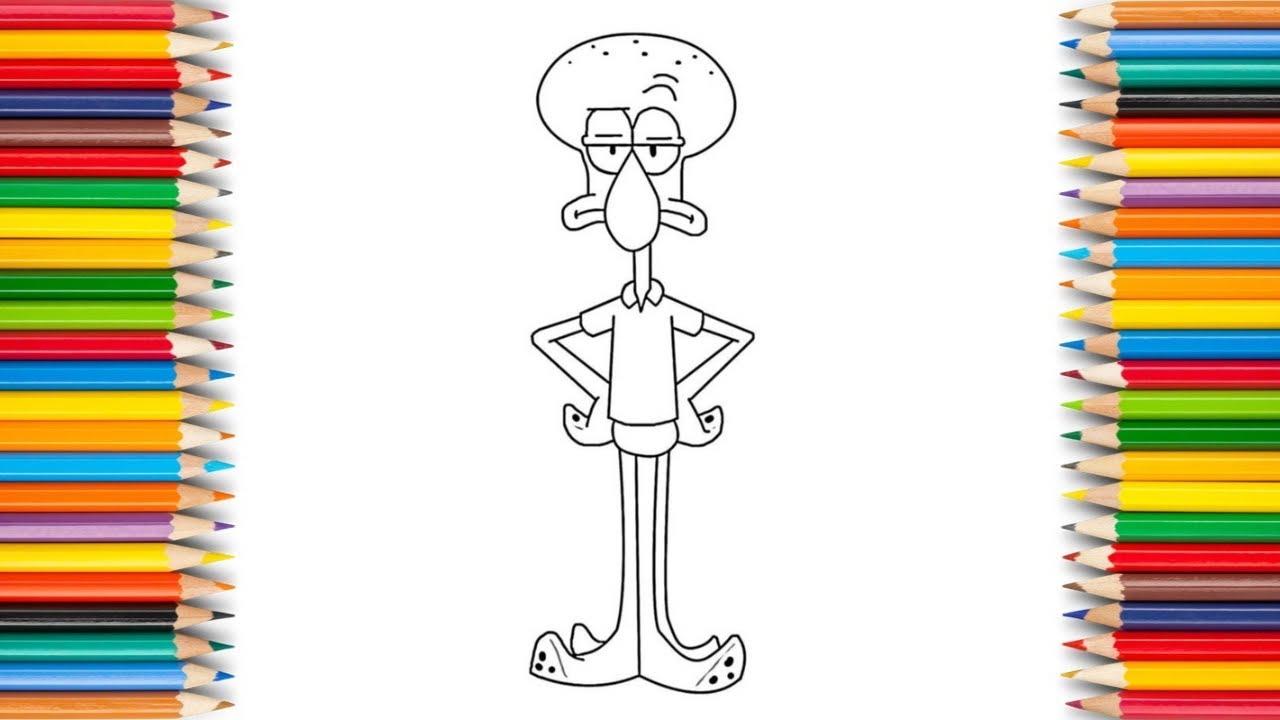 How To Draw Squidward from SpongeBob Square Pants, Painting and ...