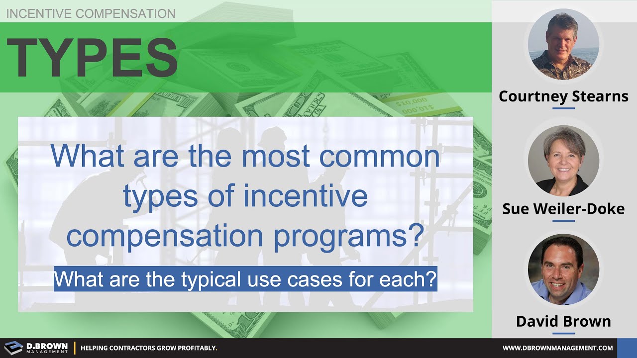 Incentive Compensation for Contractors #10 - Types of Programs - YouTube