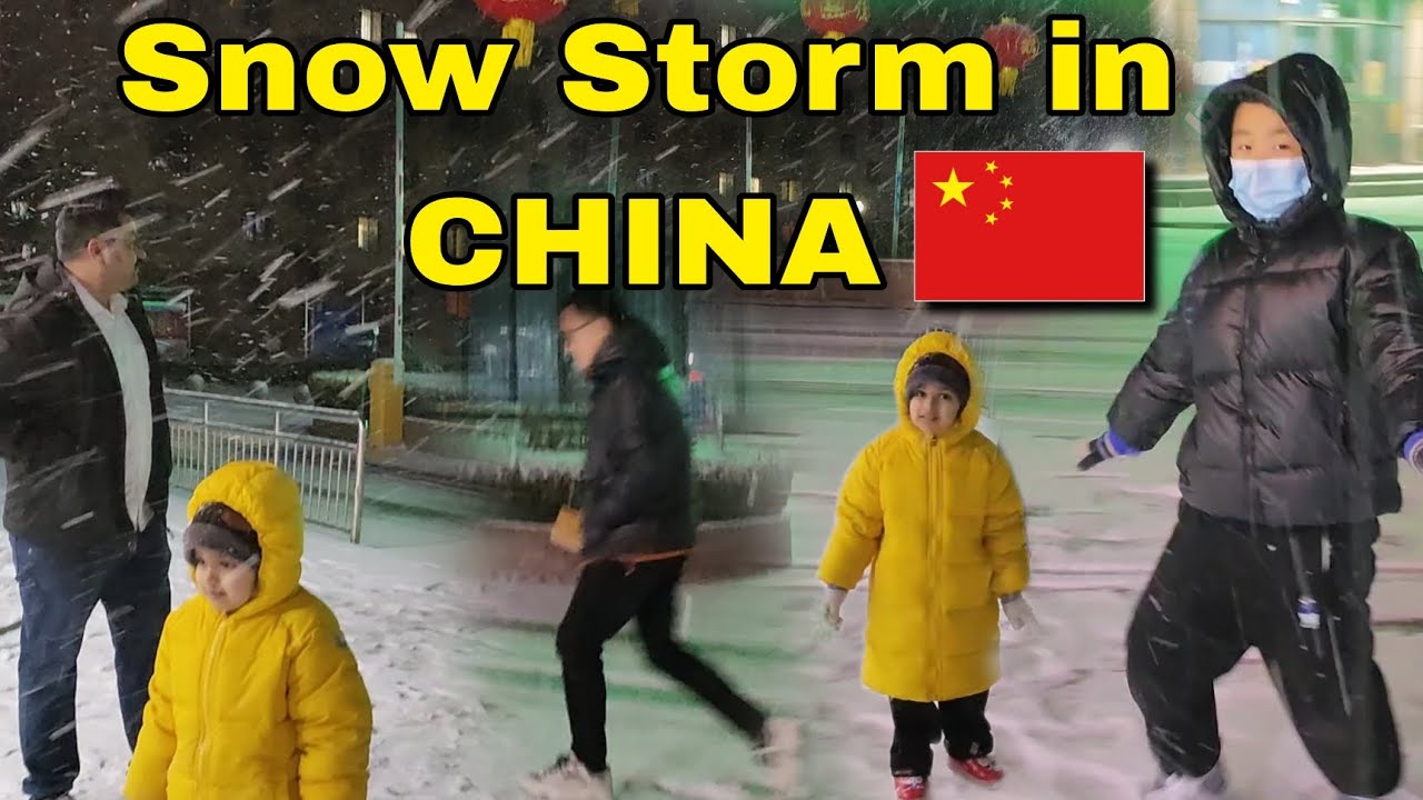 Snow Storm in China | Snowfall in Qingdao China | Life in China ...
