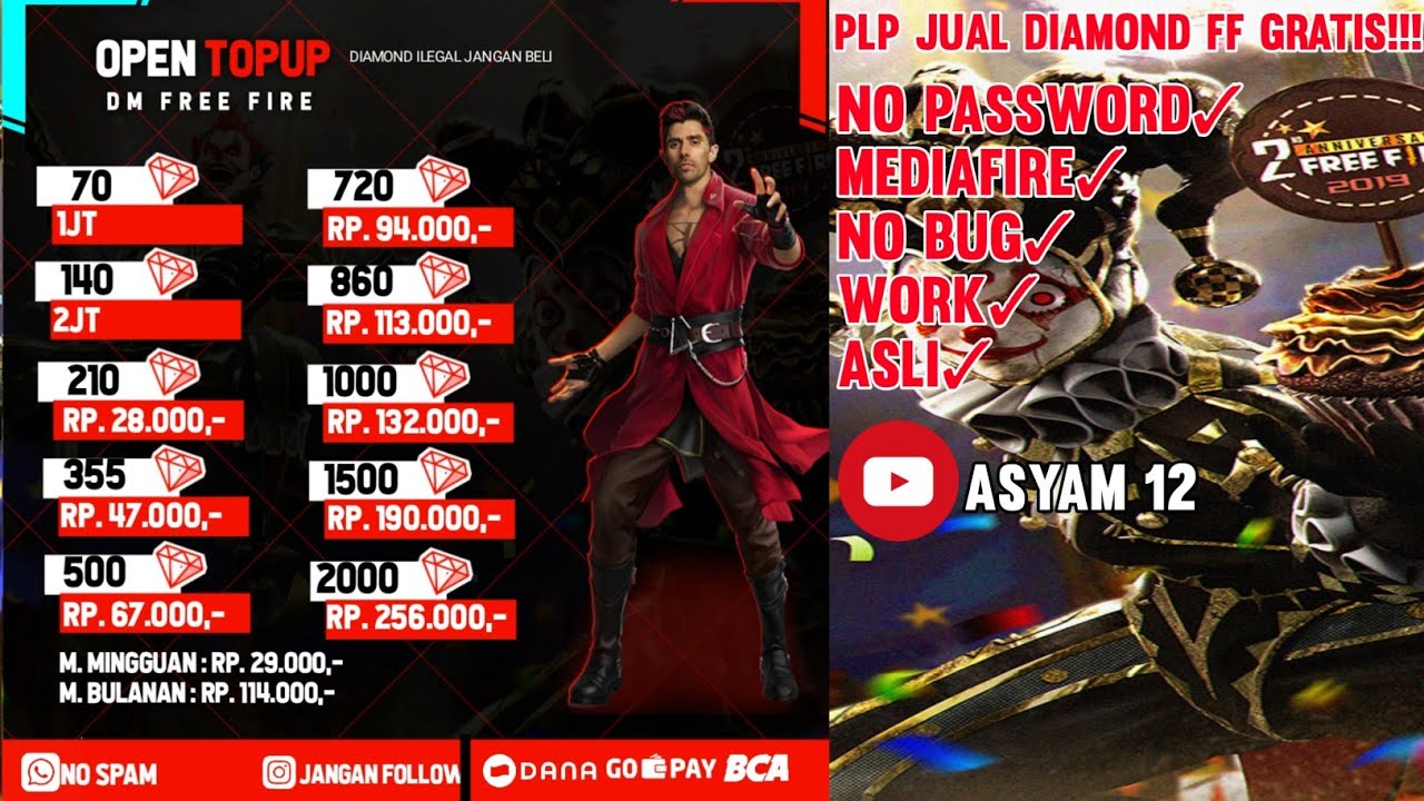 CARA MEMBUAT POSTER JUAL DIAMOND FF!! - YouTube