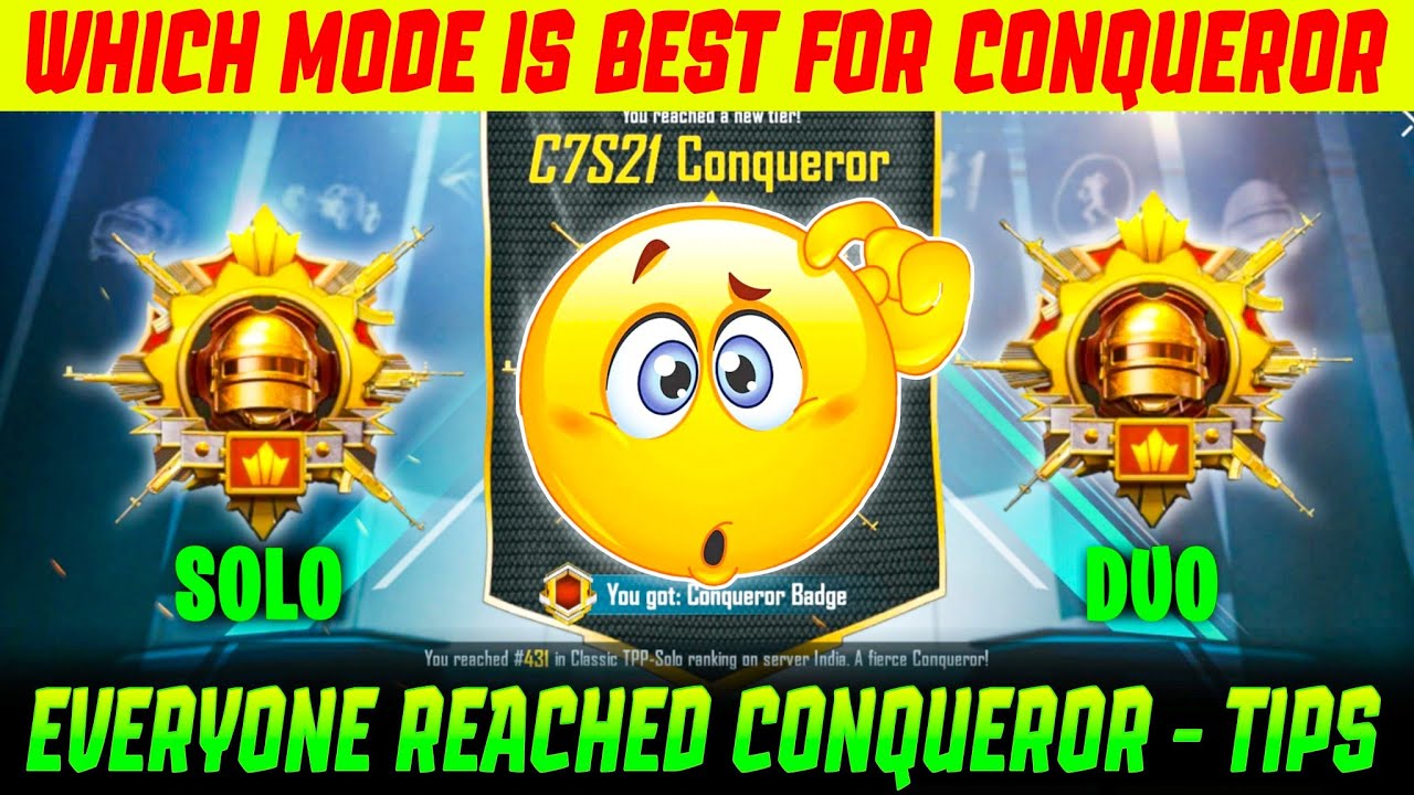 DAY 23 🇮🇳: SOLO vs DUO ️EASY MODE FOR CONQUEROR RANK PUSH | SOLO ...