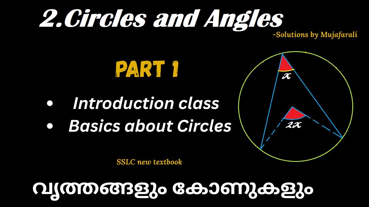 Circles and Angles ||chapter 2 || SSLC|| Introduction and basics ||part ...