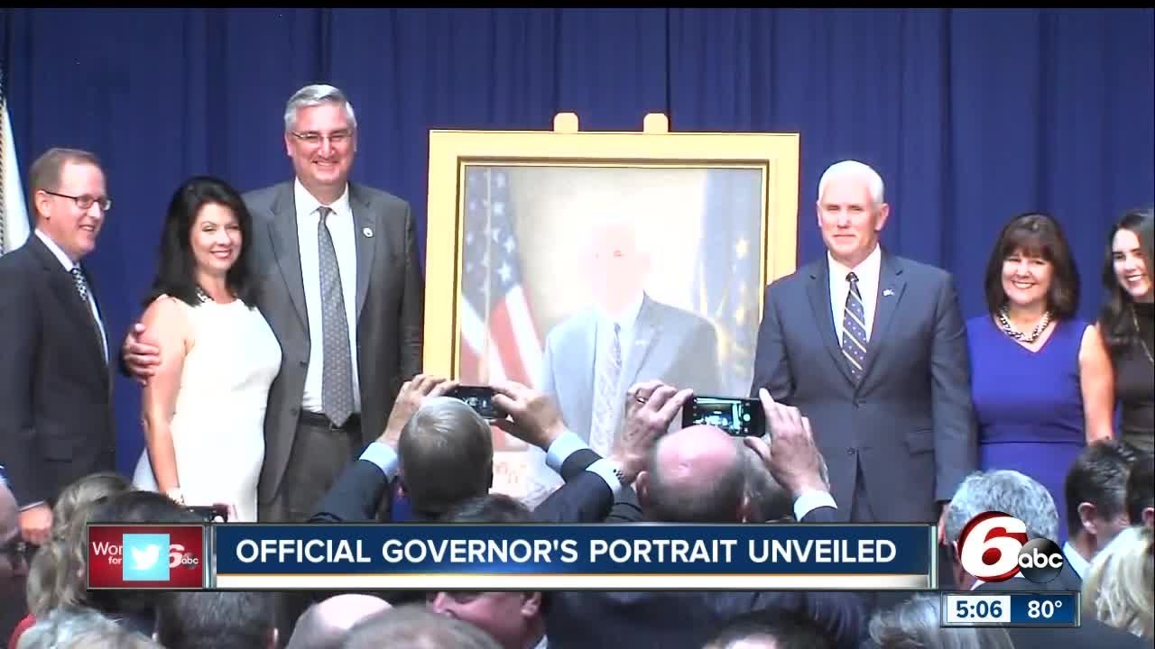 Vice President Mike Pence at the Statehouse for the official unveiling ...