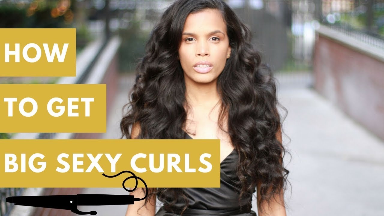 How to get BIG CURLS Using A Curling Wand| How to curl your hair - YouTube