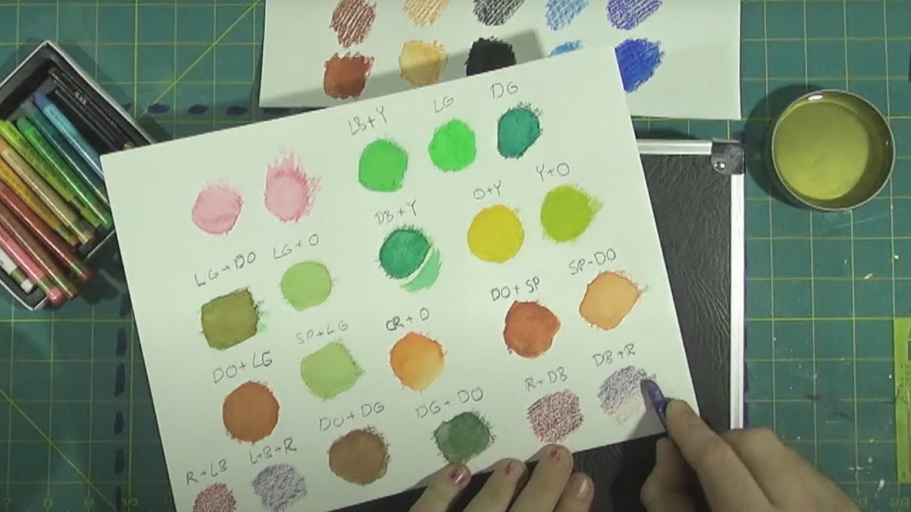 Water Color Crayon Swatching + Mixing | Gallery Mongyo Watercolor ...