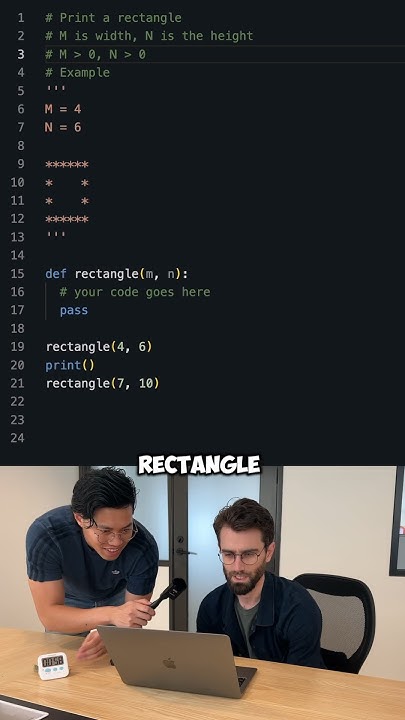 Can you print a rectangle in one minute 👀 #computerscience #softwareengineer #coding #stem # ...