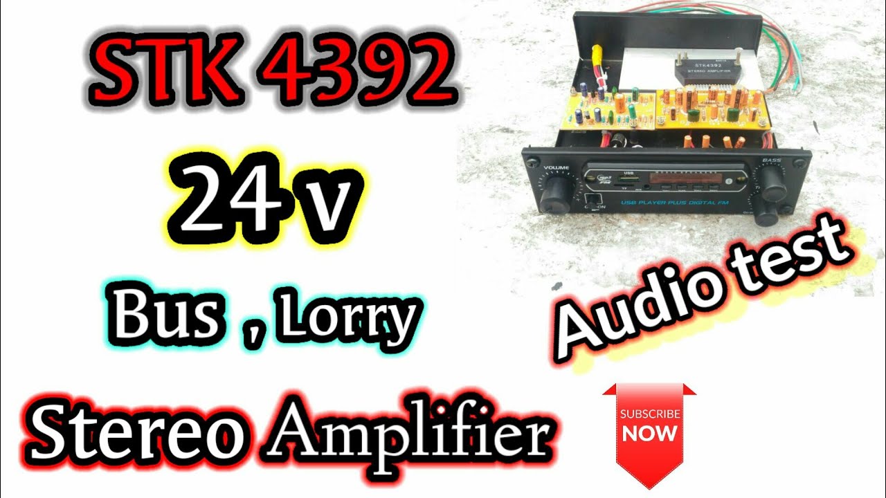 STK 4392 Stereo amplifier || 24volt Dc || Bus,Lorry Amplifier ...