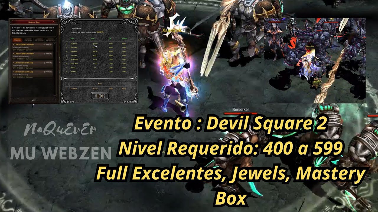 Mu Online Web Zen Evento: Devil Square +2 - YouTube