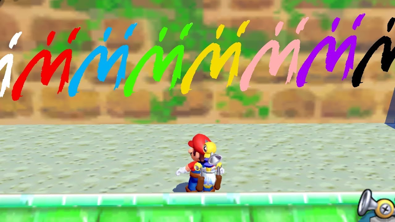 Super Mario Sunshine - Unused Graffiti Colors - YouTube
