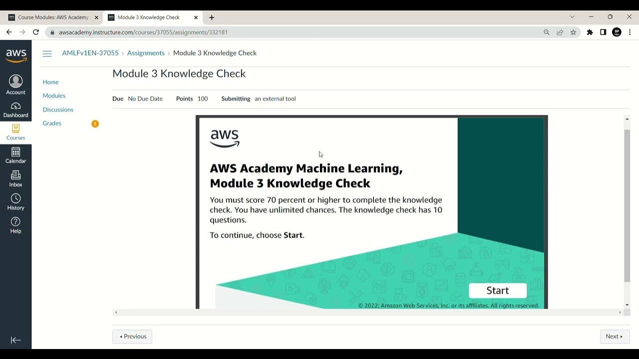 AWS Academy ML | Implementing a ML pipeline with Amazon SageMaker || Module 3 Knowledge Check ...