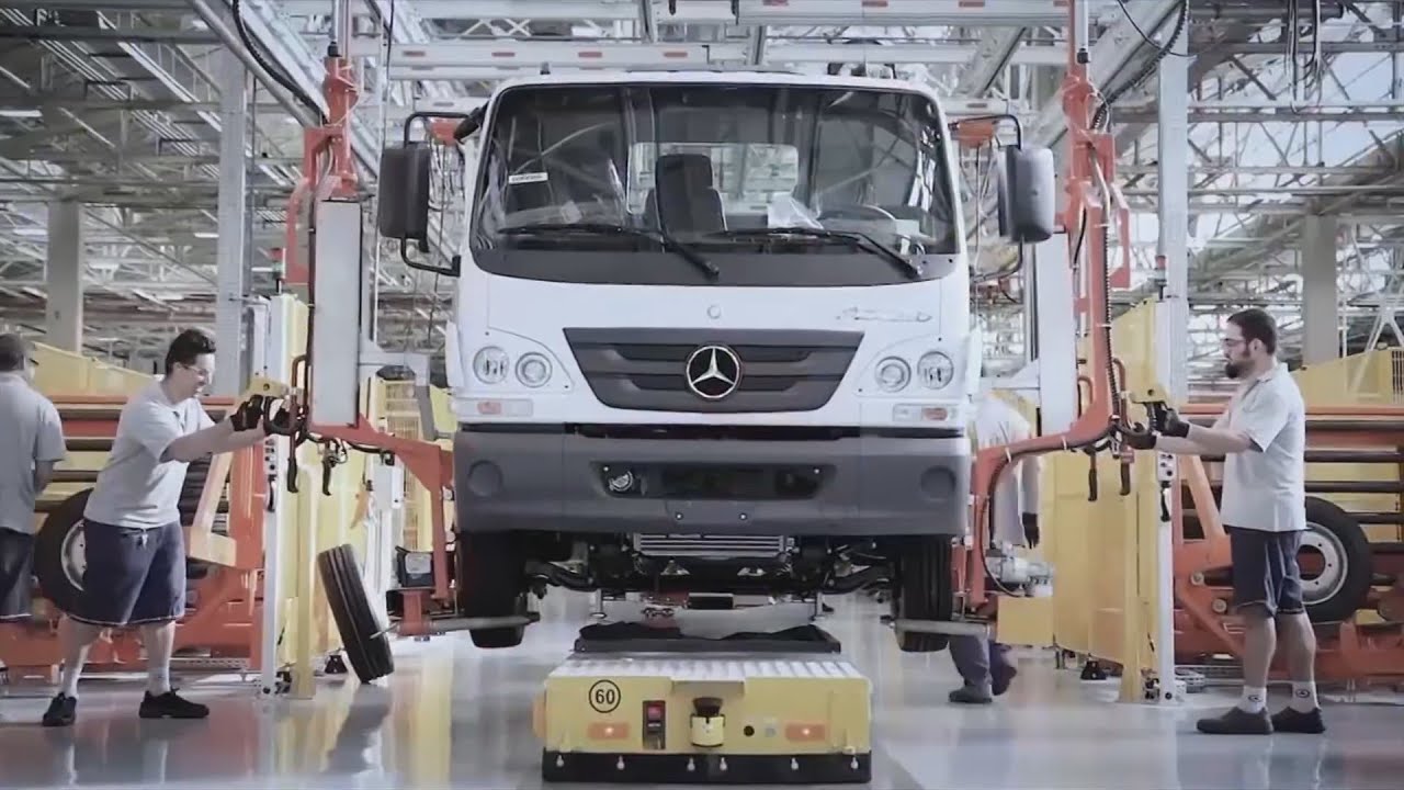 Mercedes Accelo & Atego Trucks Production In Brazil - YouTube
