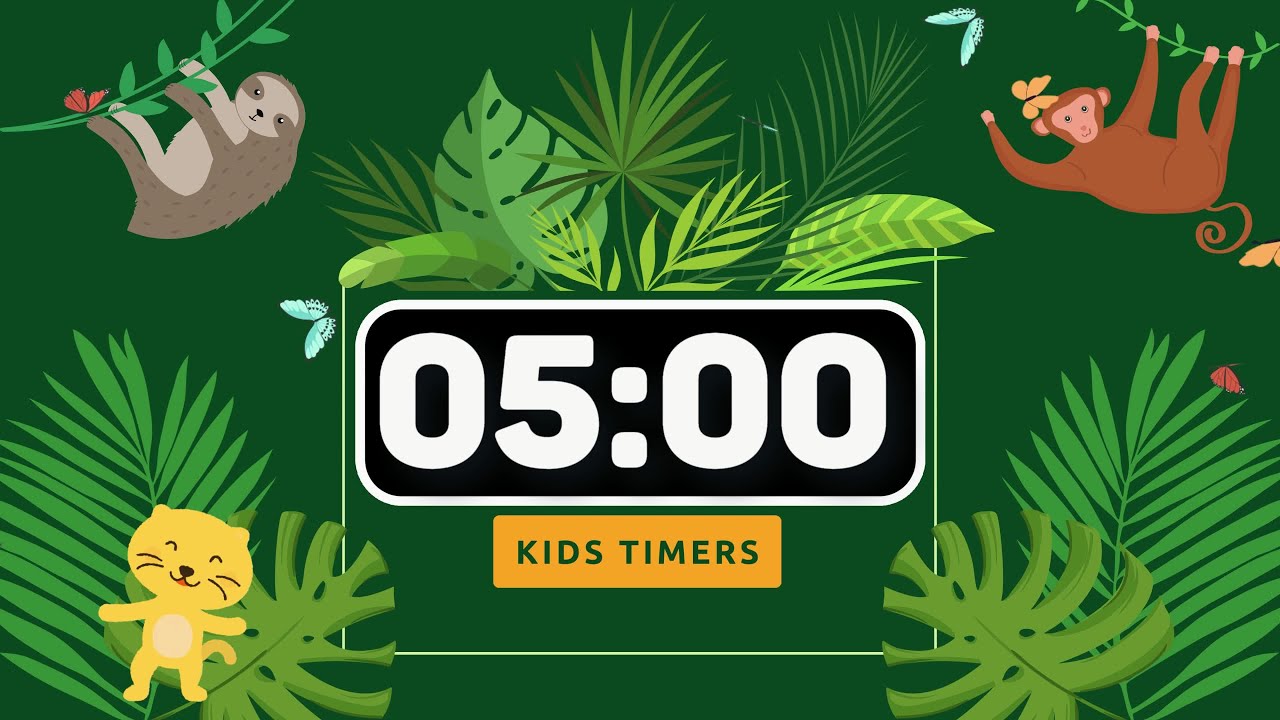 Funny 5 Minute Nature Countdown! ⏰ Cartoon Animals & Happy Music for ...