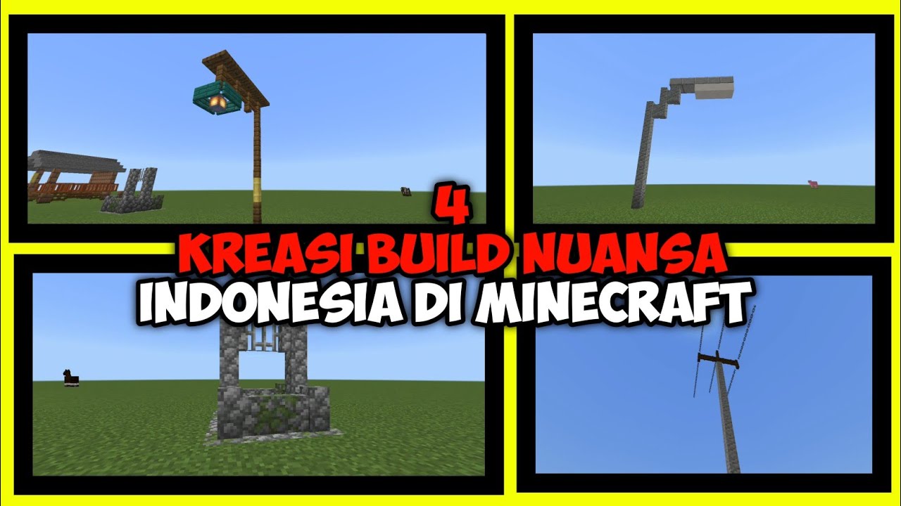 4 KREASI BUILD NUANSA INDONESIA DI MINECRAFT - YouTube