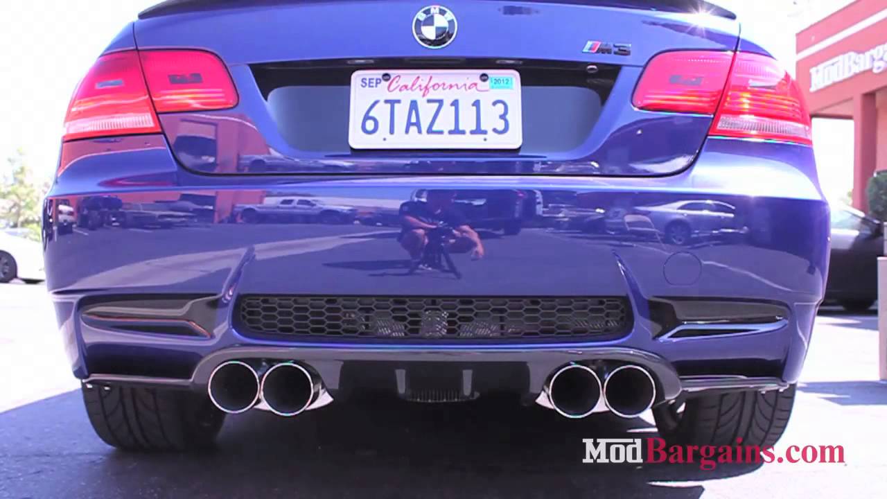 Gintani Exhaust on E92 BMW M3 Installed at ModBargains.com - YouTube