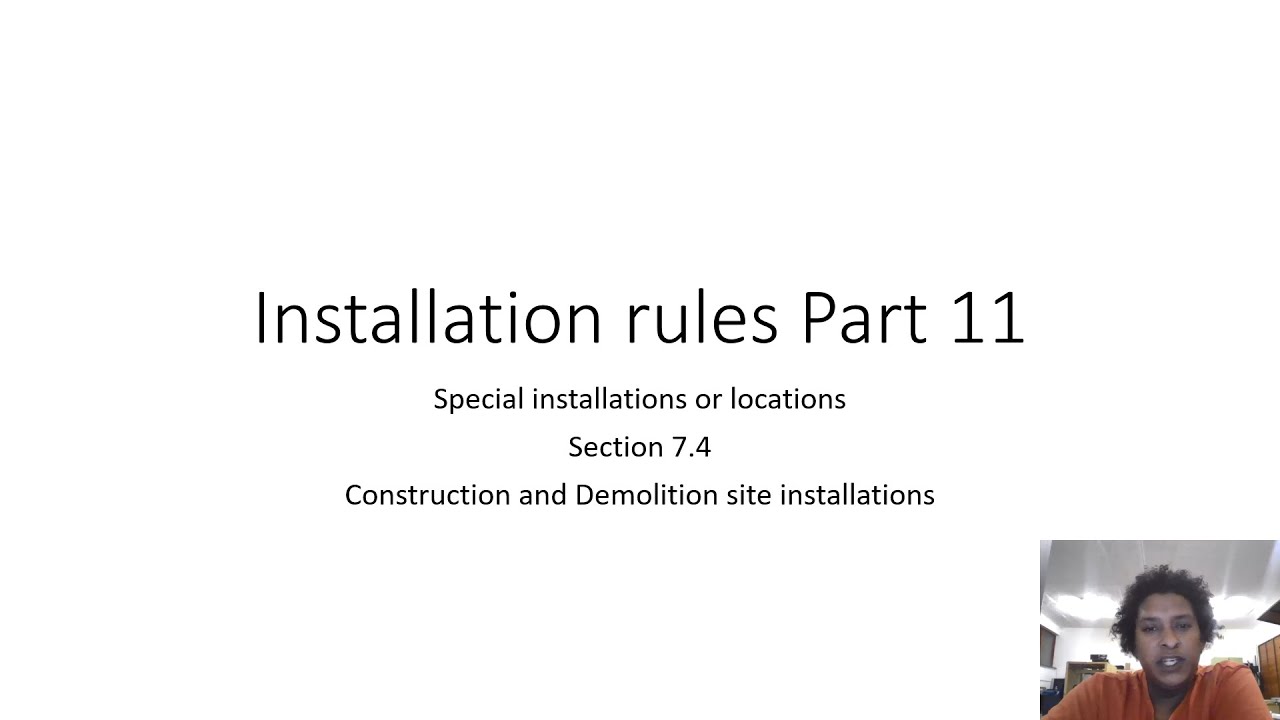 Electrical Installation rules Paper 1 Part 11 - YouTube