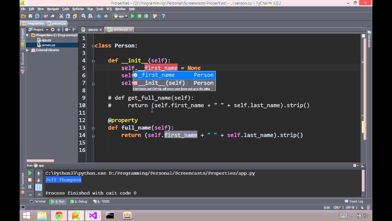Part 5 Properties Python For The Csharp Developer Series Youtube