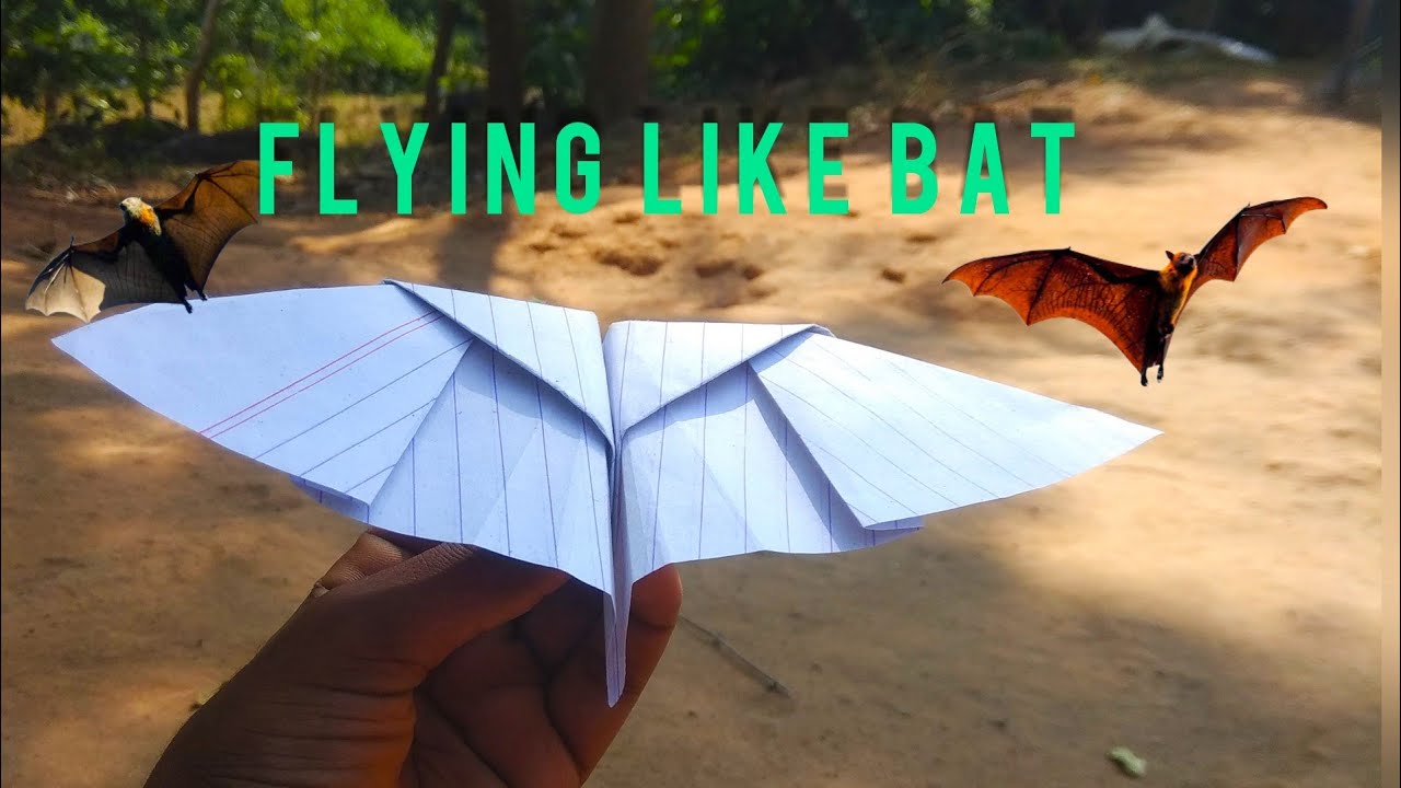 How to make a paper flying bat_ paper flying like a bat. - YouTube