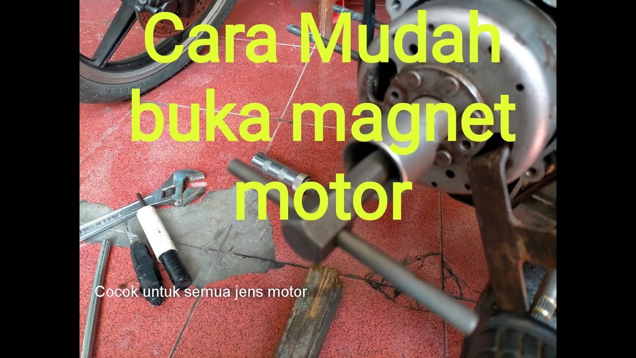 Cara mudah melepas magnet motor dengan alat magnet puller - YouTube