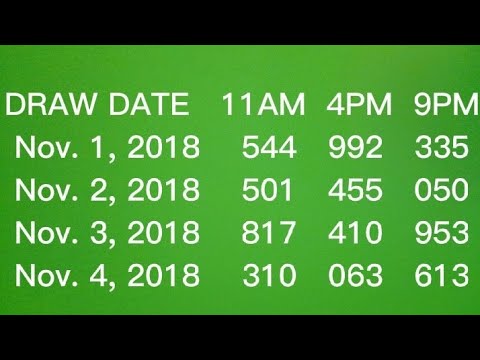3D LOTTO RESULT HISTORY NOVEMBER 2018 / 3D SWERTRES RESULT - YouTube