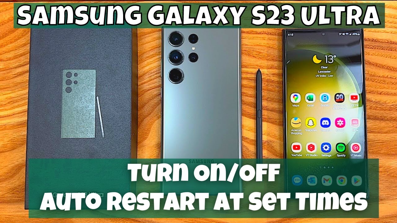 How to Turn On/Off Auto Restart At Set Times Samsung Galaxy S23 Ultra ...
