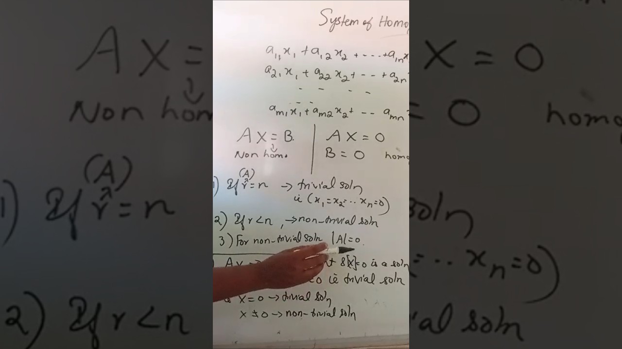 Trivial And Non trivial Solution Of Homogeneous System Of Equations trivial-and-non-trivial-solution-of-homogeneous-system-of-equations