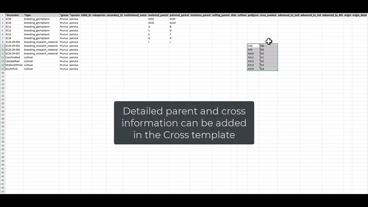 How to use the accession template - YouTube