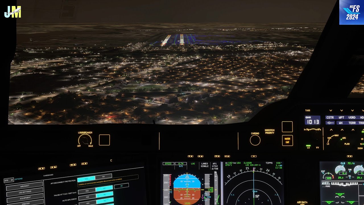 [4K] Cockpit Landing at Newark Airport on SAS' Airbus A350-900 - YouTube