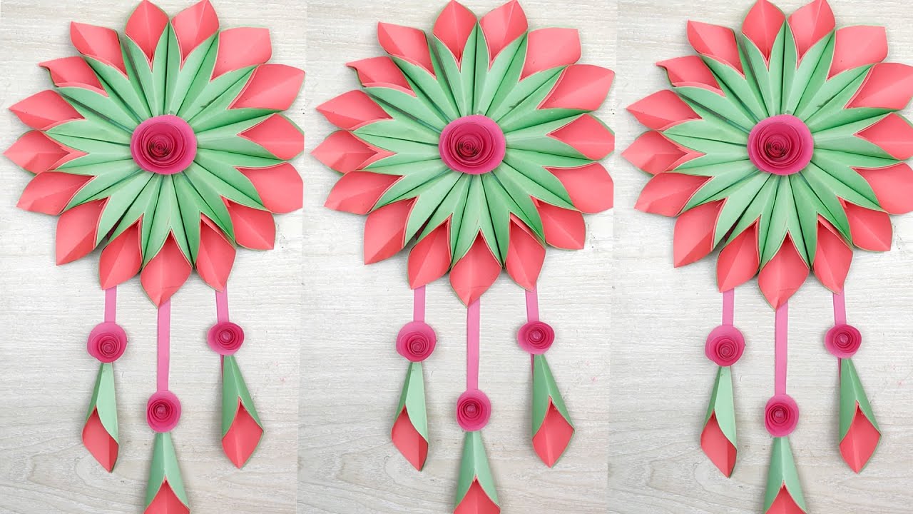 Easy color paper craft ideas | Paper craft wall hanging | DIY | ROOM ...