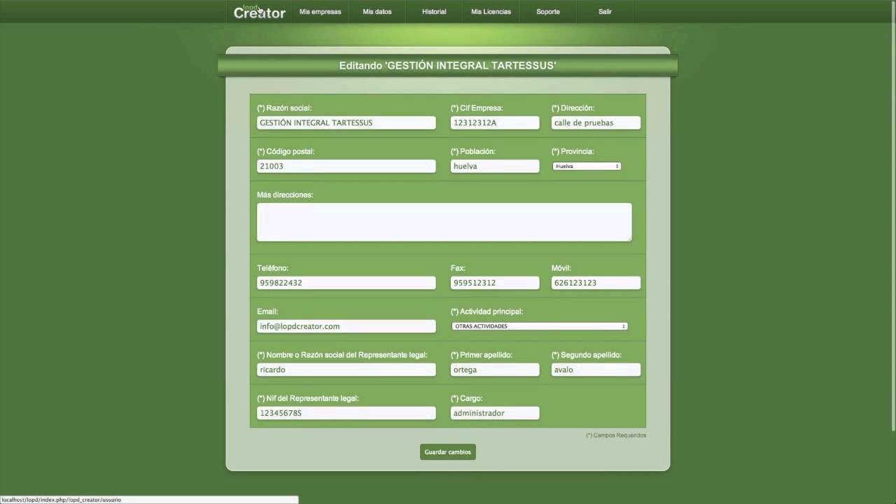 LOPD Creator - Tutorial de uso y manejo - YouTube