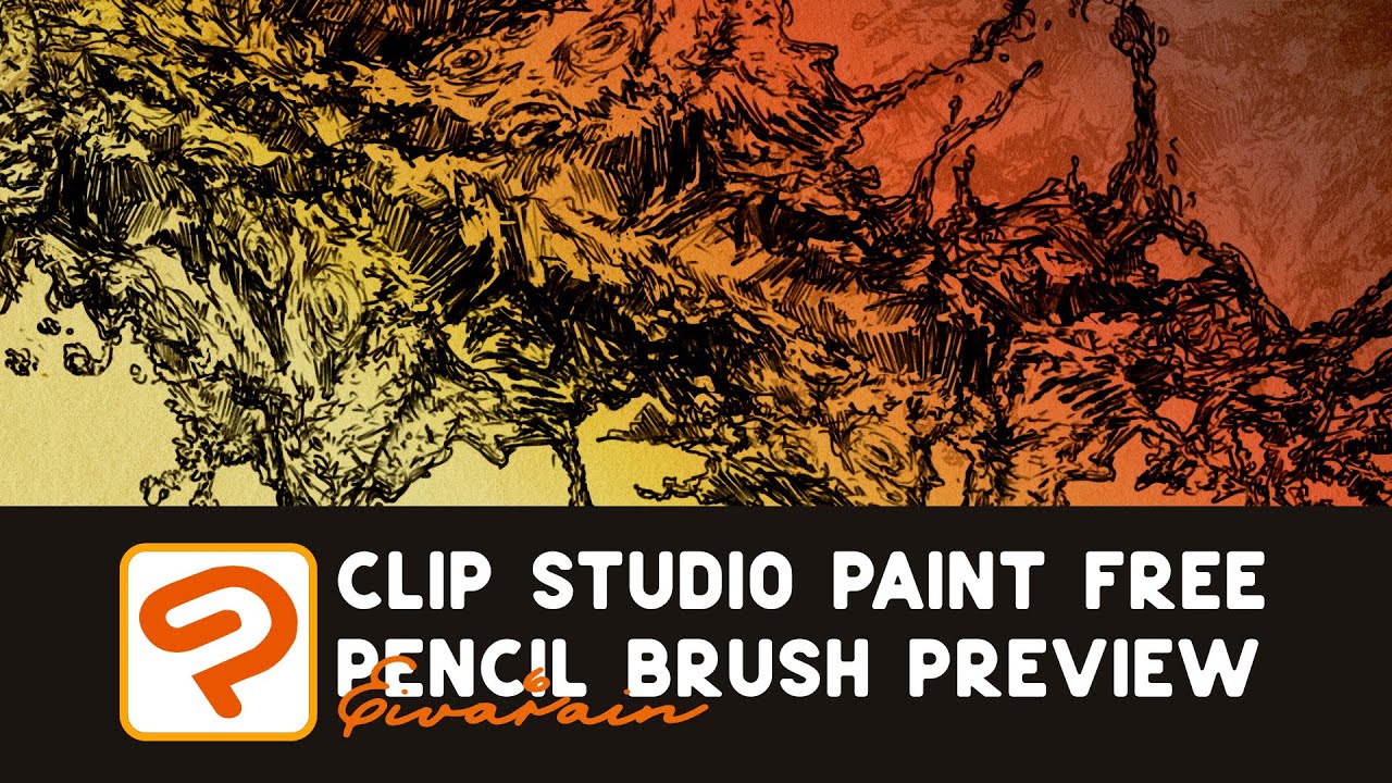 Clip Studio Paint CSP Free Pencil Brush Previews 5 - YouTube