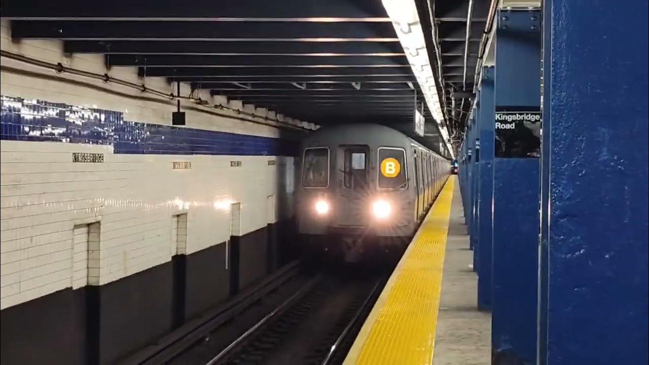 IND Concourse Line PM R68/A (B)(D) Trains Express Local Rush Hour Kingbridge Road downtown ...