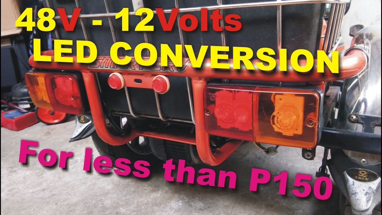 Electric bike (ERV) tail light 48volts to 12volts Led conversion for ...