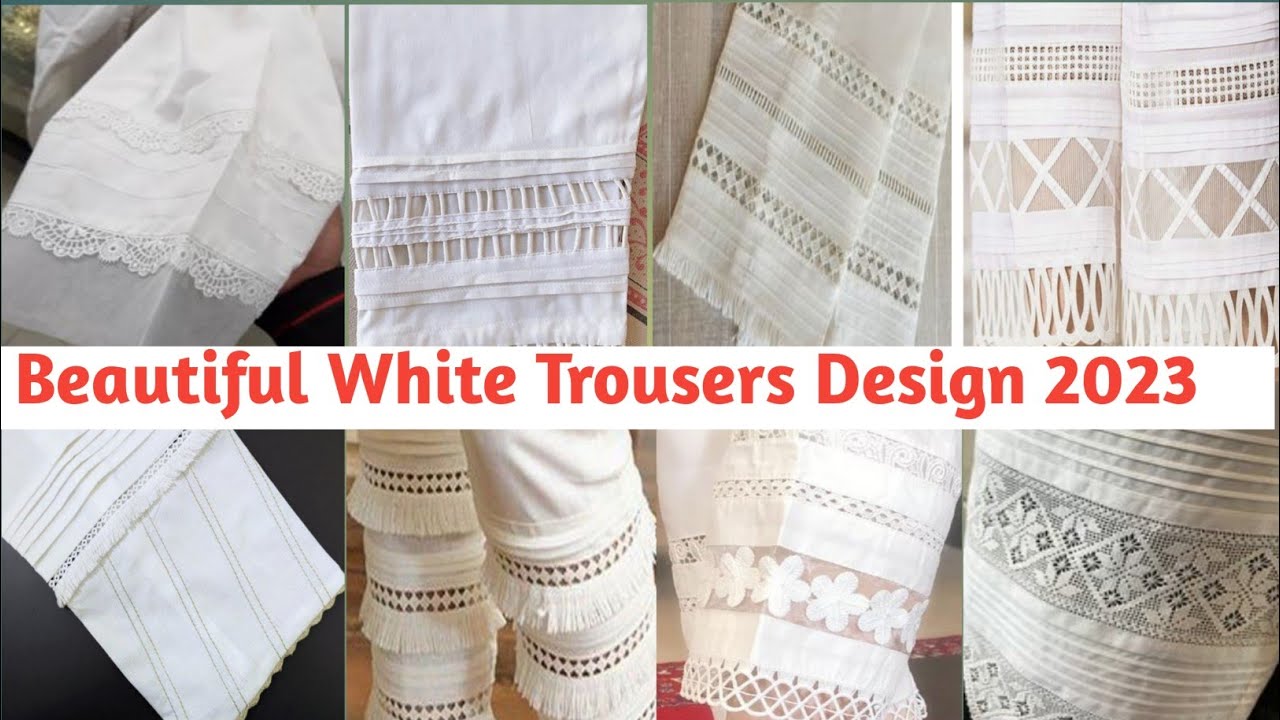 Most Beautiful 😱& 😎Stylish White Trouser Design 2023 White Capri ...