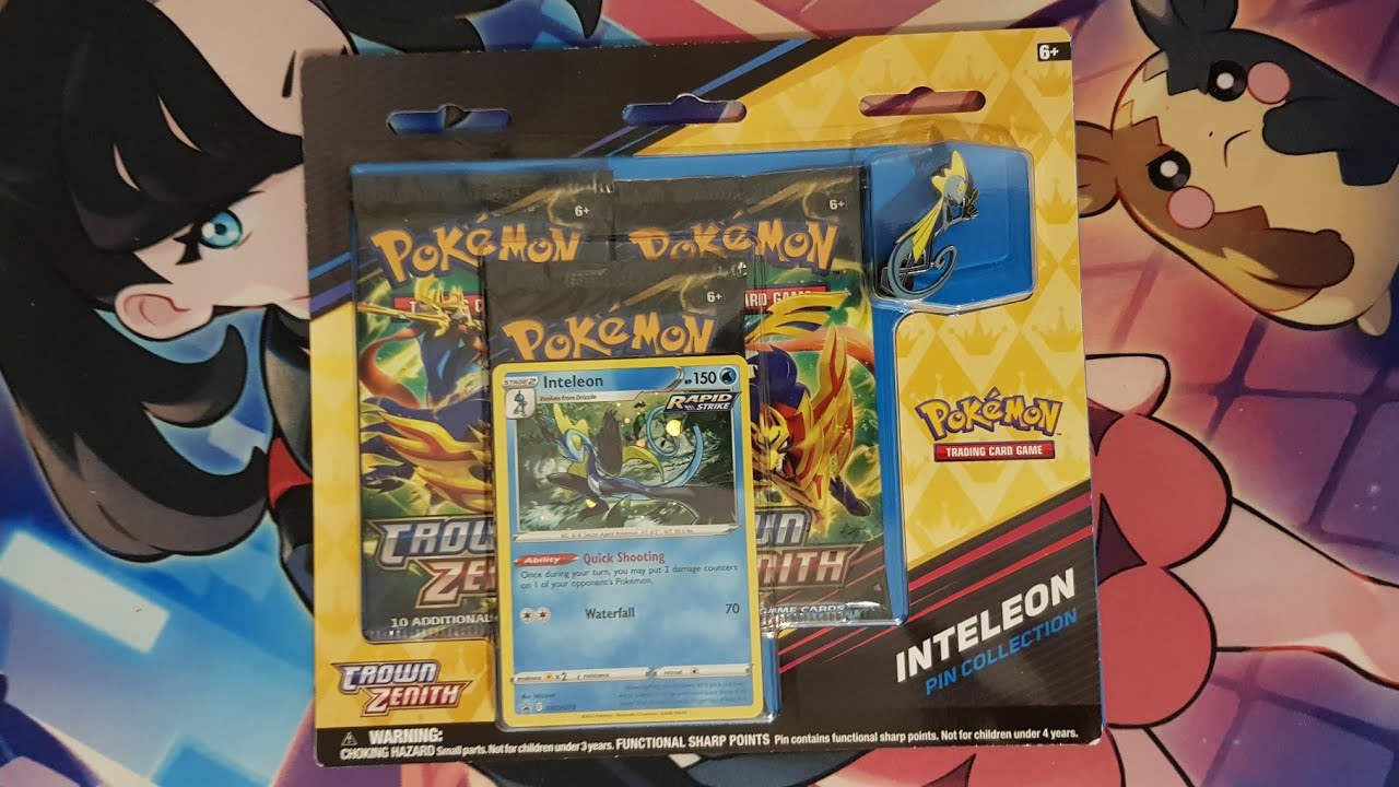 Pokemon Crown Zenith Triple Blister pack Opening 👍😉Inteleon Pin ...