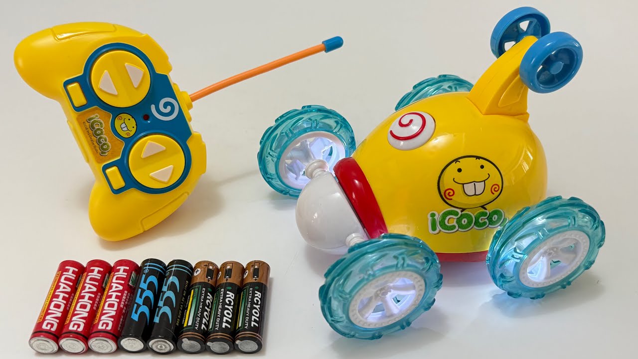 Unboxing ICOCO RC Flip Stunt Car, New Energy RC Taxi, RC Mini Police ...