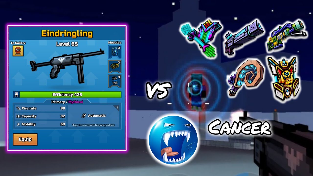Mythical Eindringling VS Cancer Loadouts - Pixel Gun 3D - YouTube