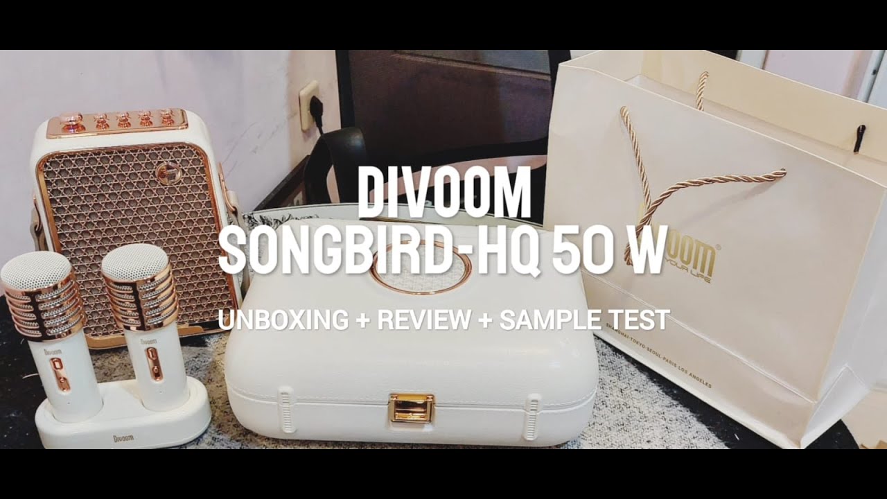 DIVOOM SONGBIRD HQ 50W UNBOXING + REVIEW + SAMPLE TEST - YouTube