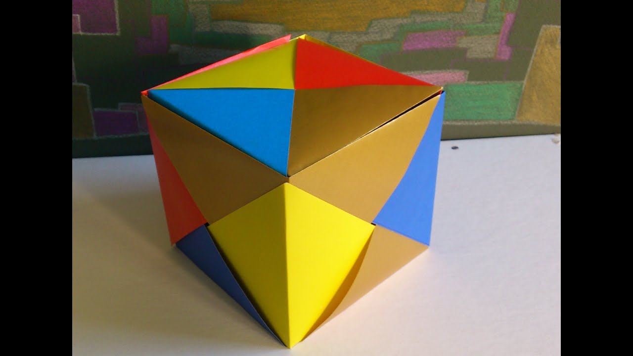 Como Hacer Un Cubo Modular De Papel Origami Youtube