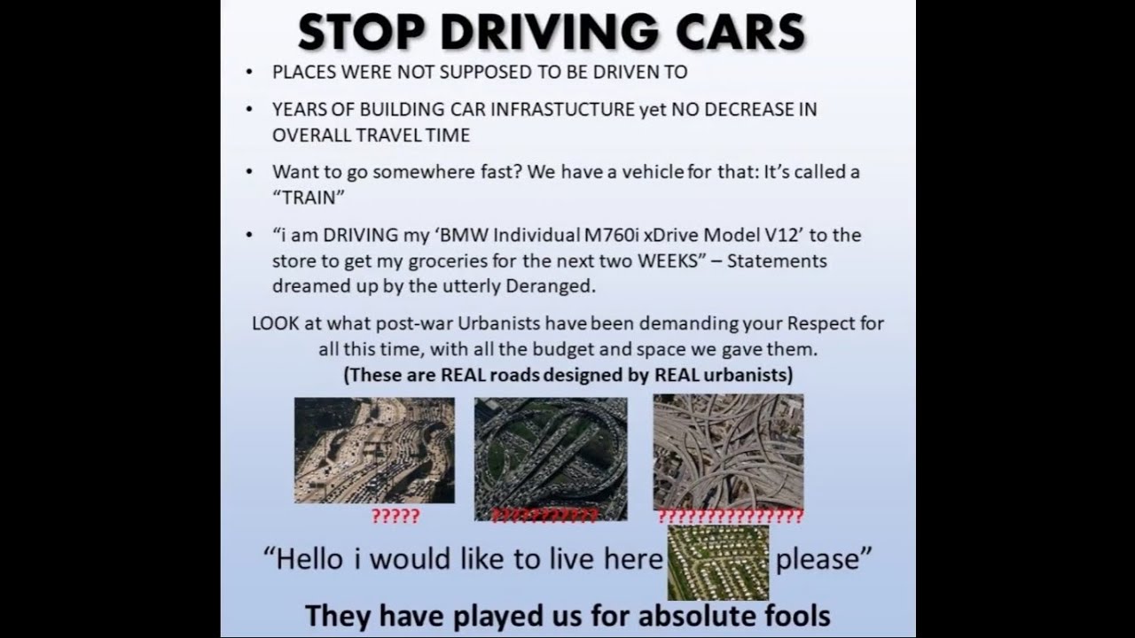 Stop Driving Cars - YouTube