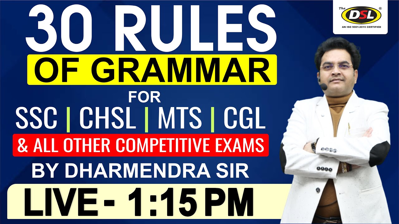 30 English Rules Grammar Rules English For SSC CPO UPSC MTS 30-english-rules-grammar-rules-english-for-ssc-cpo-upsc-mts