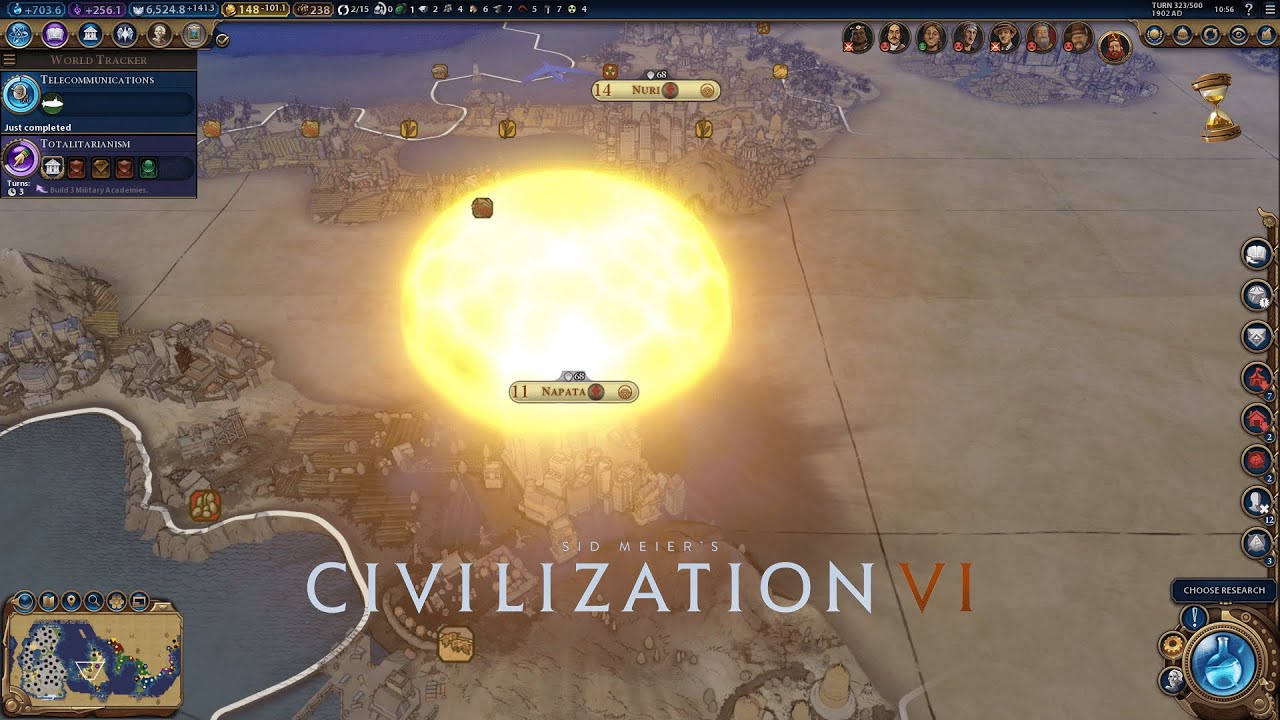 Civilization VI | EP06 - Nuke To Win The Space Race ???? - YouTube