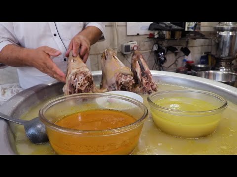 Sheep's Head And Foot Soup meat Iran street food | Persian food - YouTube
