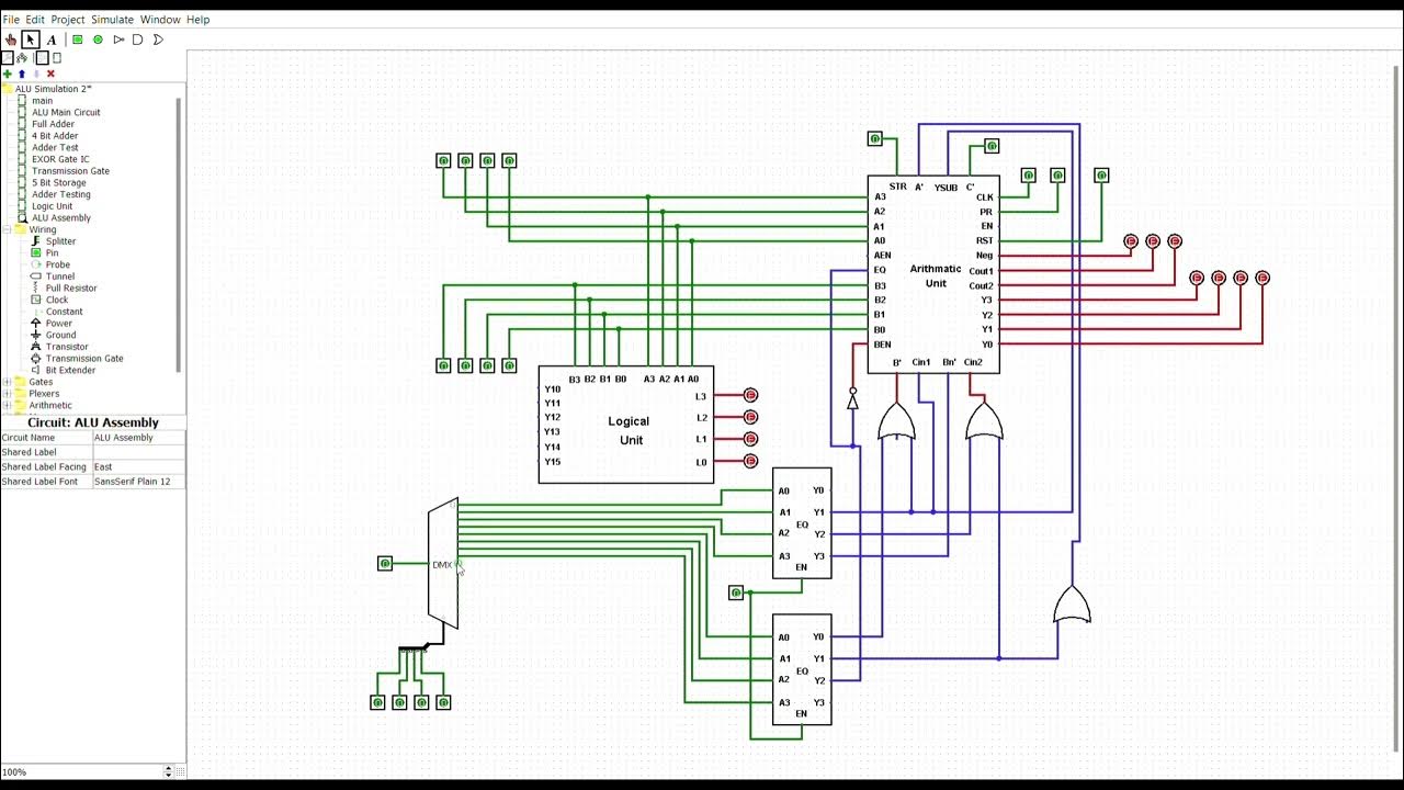 Part 7.1: Arithmetic and Logic unit Circuit | Building 4 Bit ALU From ...