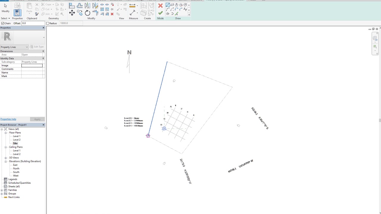 7 Revit: Property Lines by Sketching - YouTube