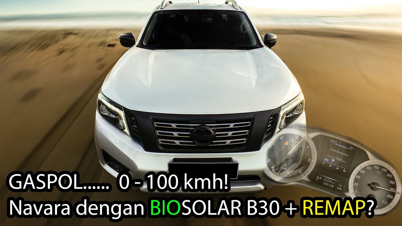 NISSAN NAVARA NP300 D23 0 - 100 kmh ACCELERATION on BIOSOLAR B30 ...