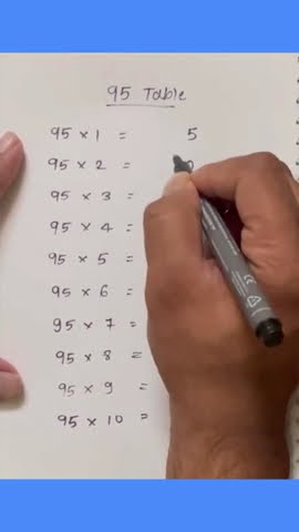 95 times table - YouTube