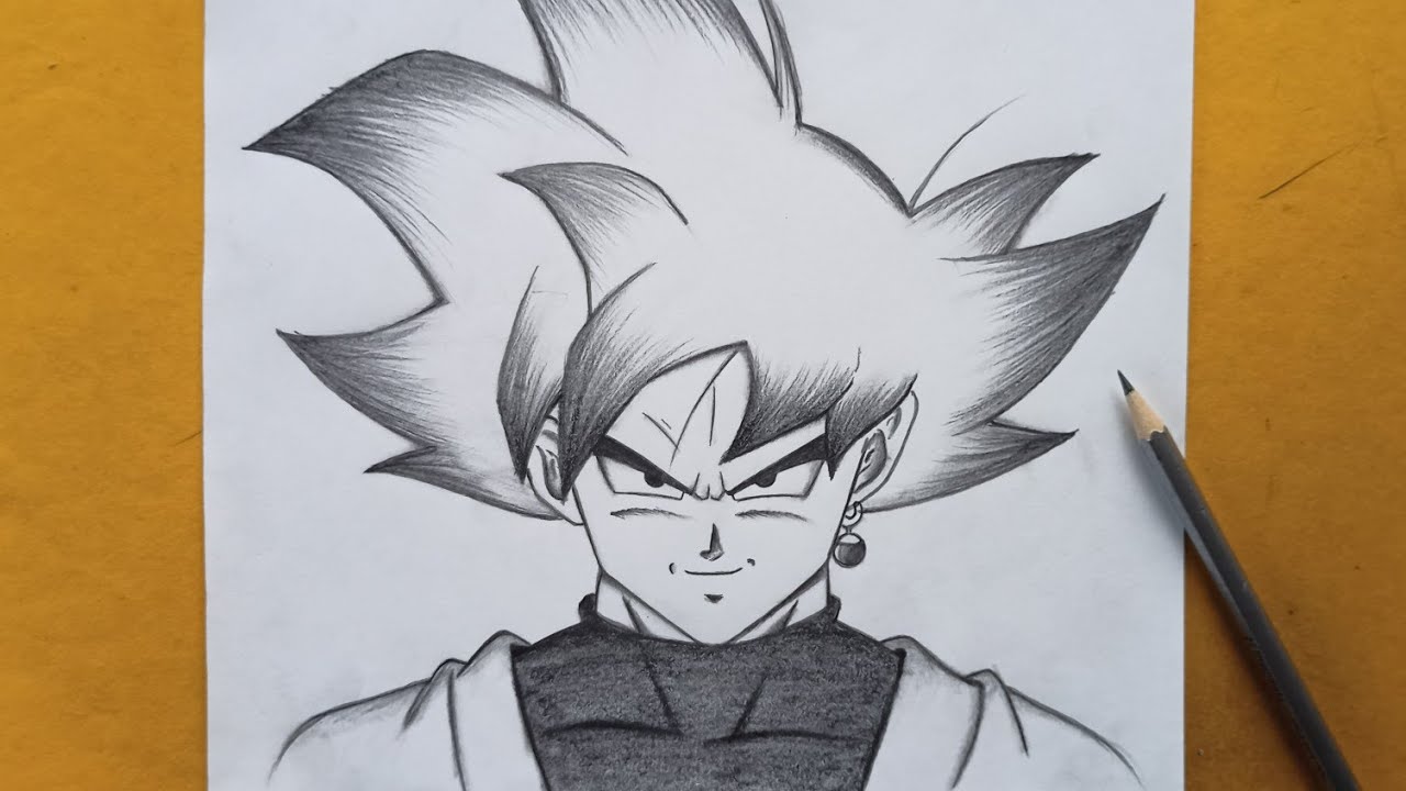 How to draw Goku Black - step by step Pencil drawing for beginners ...